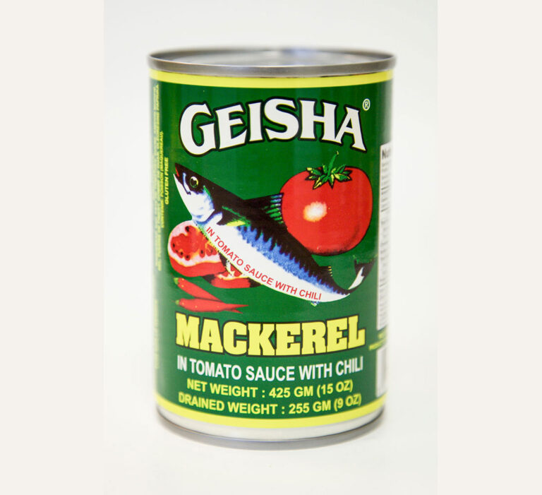 GEISHA MACKEREL IN TOMATO SAUCE 425GR – Fiducia African Shop